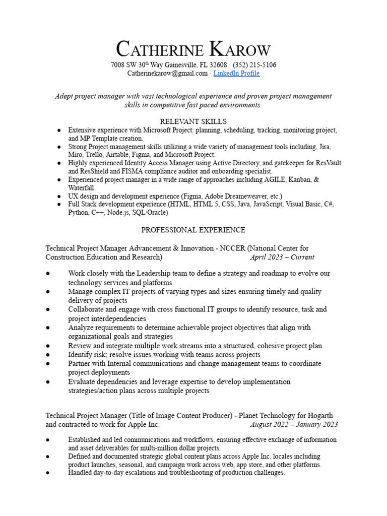 CDK Technical Resume | PDF