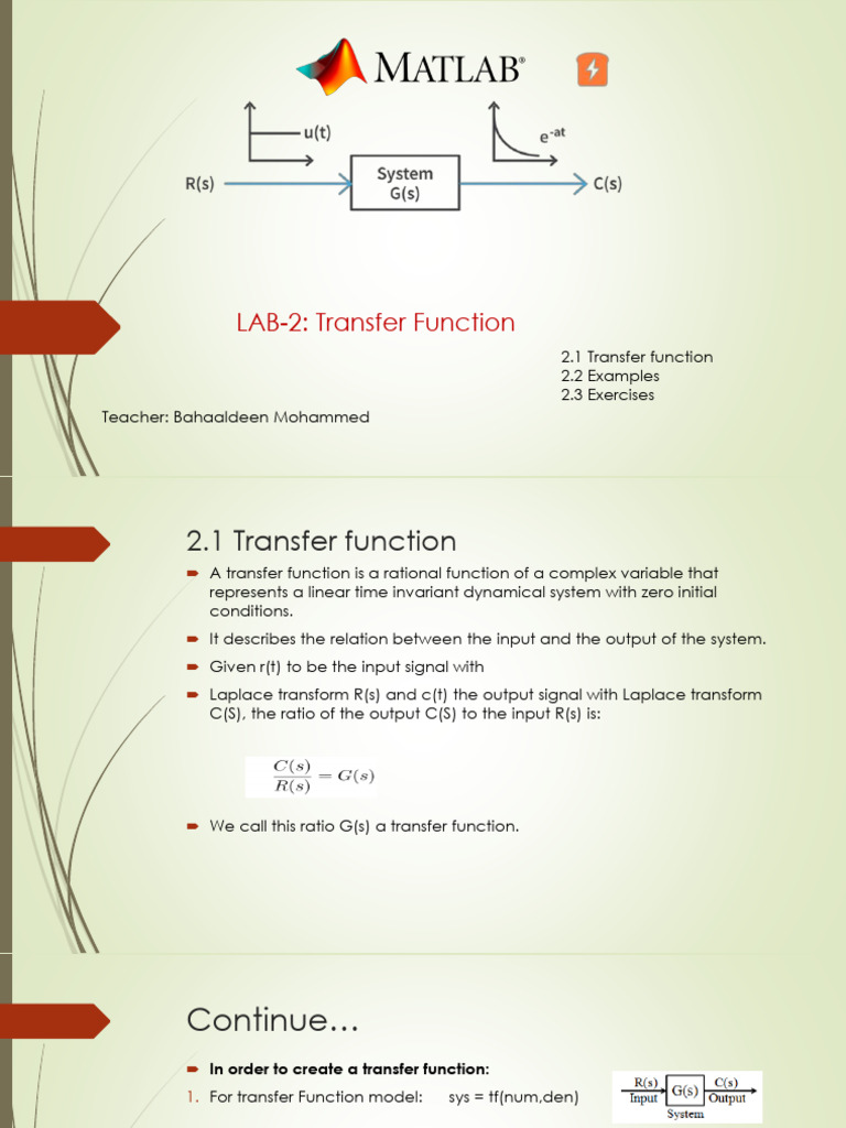 Control Theory II LAB 2 | PDF | Teaching Methods & Materials