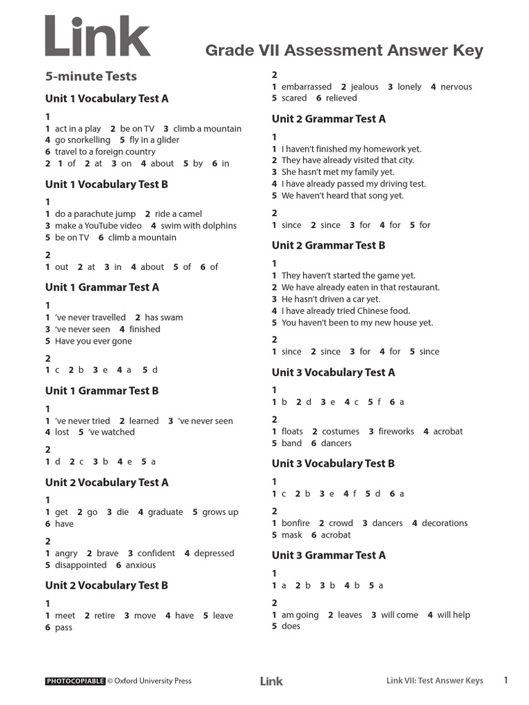 Link L7 Assessment AK | PDF