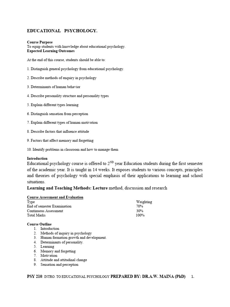 Educational Psychology | PDF | Psychology | Learning