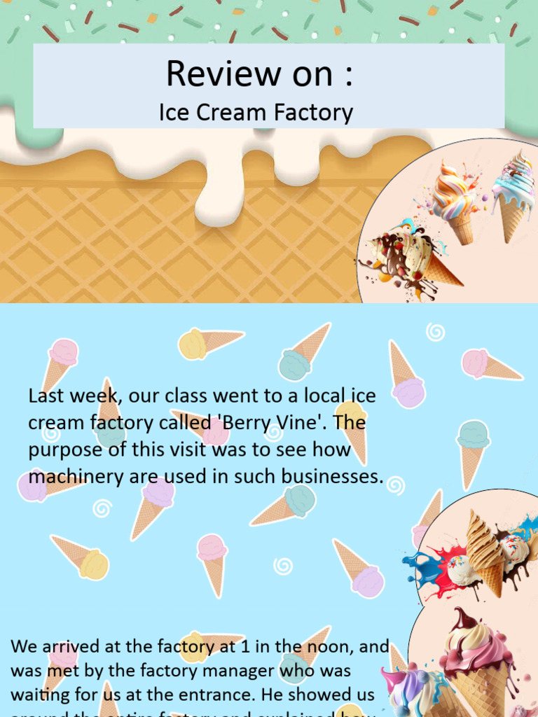 Ice Cream Factory Visit Review | PDF | Career & Growth