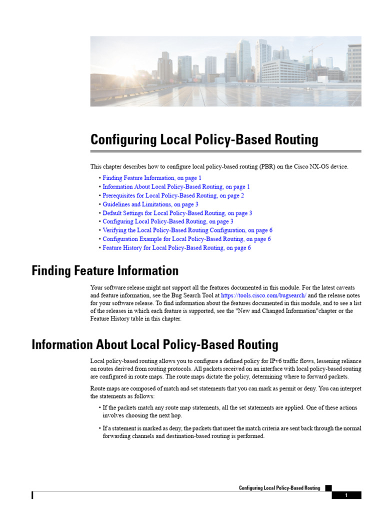 M Config Local Policy Based Routing | PDF | Routing | Internet Protocols