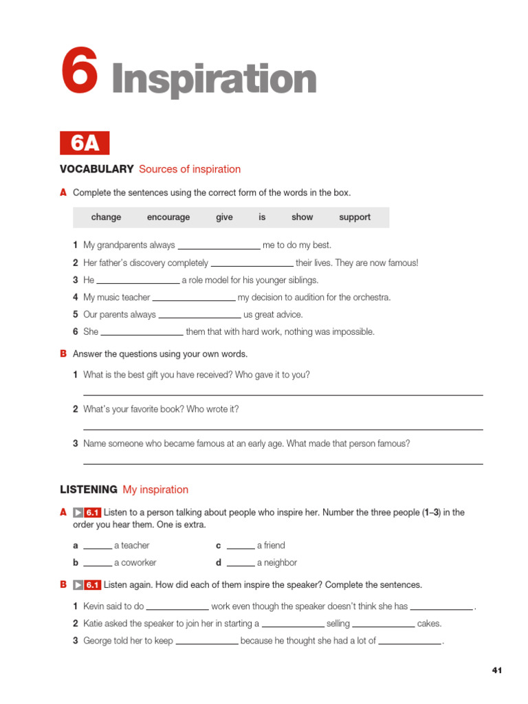 Keynote American Level 2 Unit 6 Workbook | PDF | Language Arts & Discipline