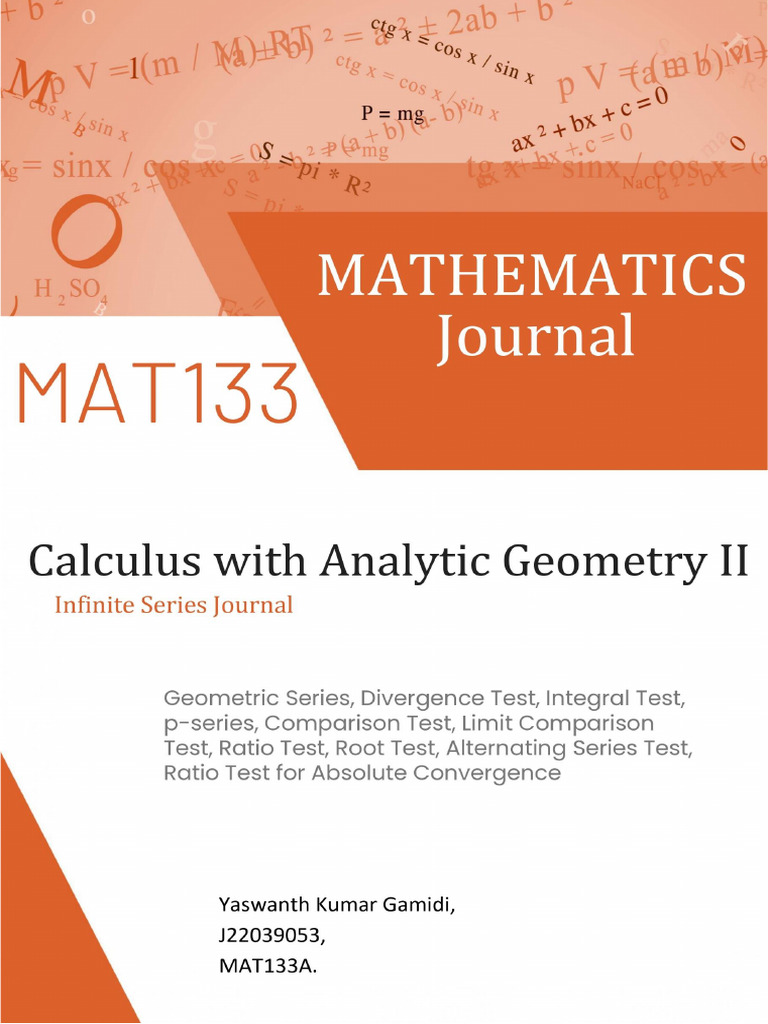 Calculus Series Tests Guide | PDF | Functions And Mappings | Real Analysis