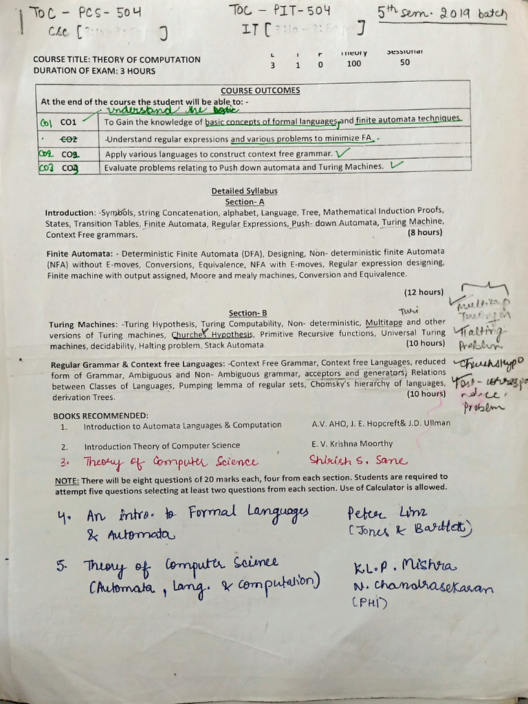 Unit-1 Introduction of TOC | PDF