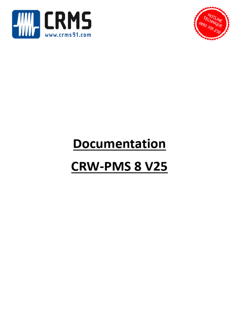Documentation CRW-PMS 8 V25 | PDF