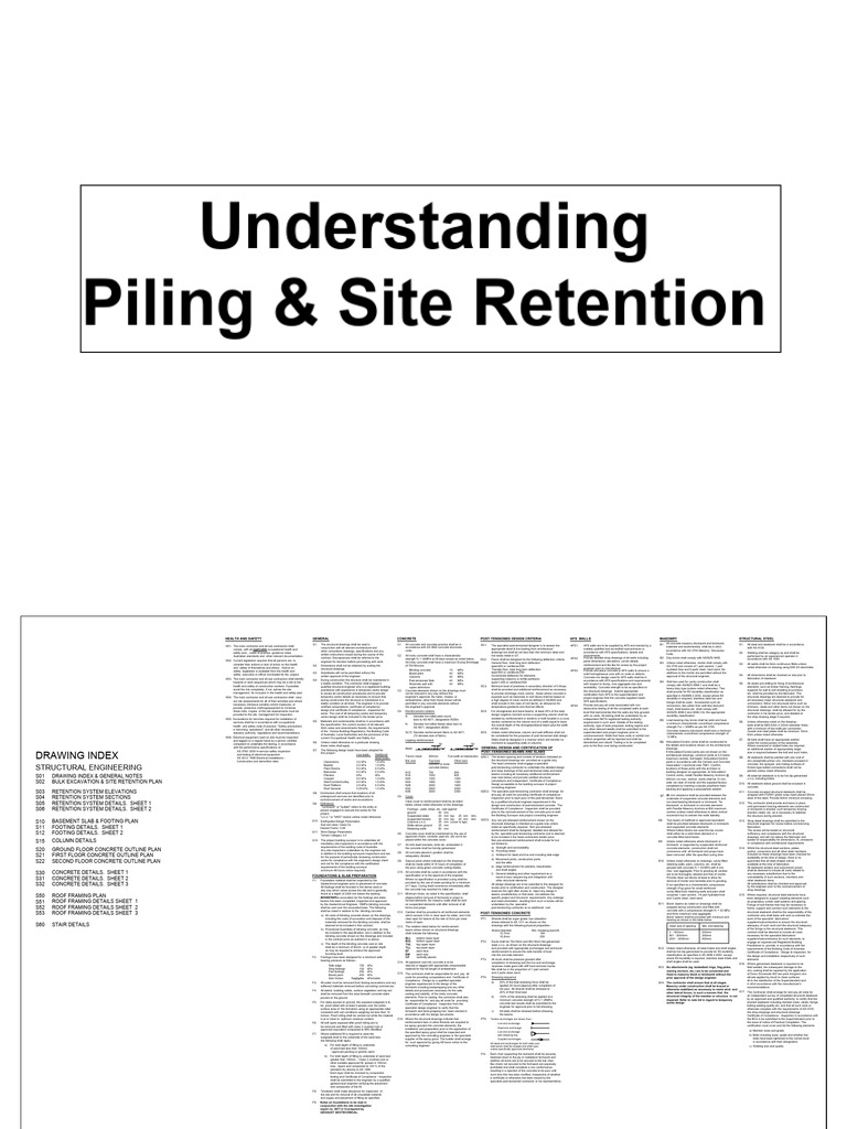 T06 - Site Retention Drawings and Details | PDF | Concrete ...