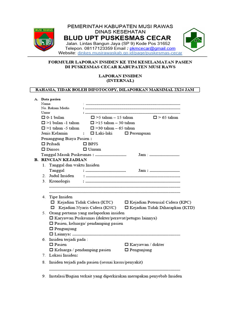 Form Ikp Puskesmas Cecar | PDF