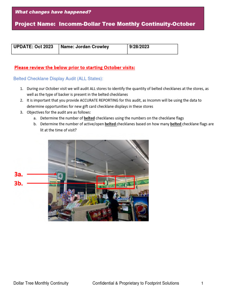 Incomm-Dollar Tree Montly Continuity - October Project Update - 092823 - PN - 2677 | PDF | Computing