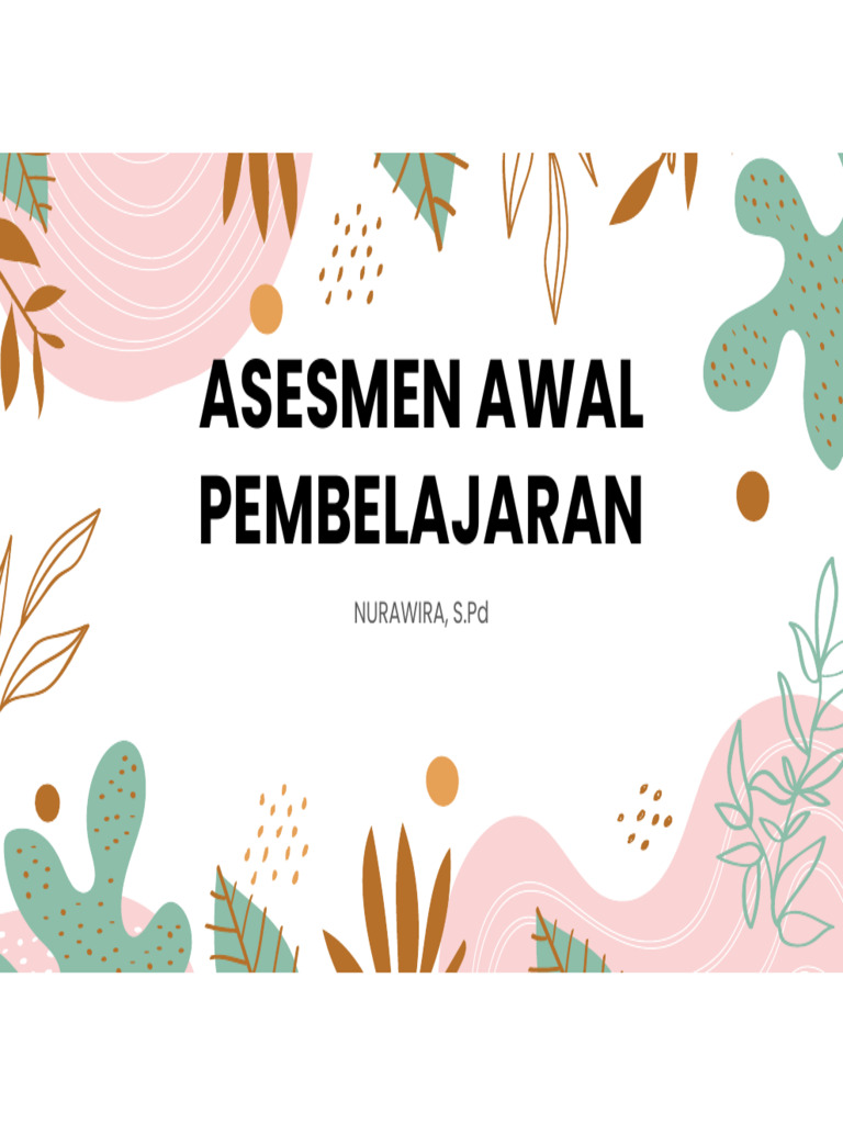 Contoh Asesmen Awal Pembelajaran | PDF