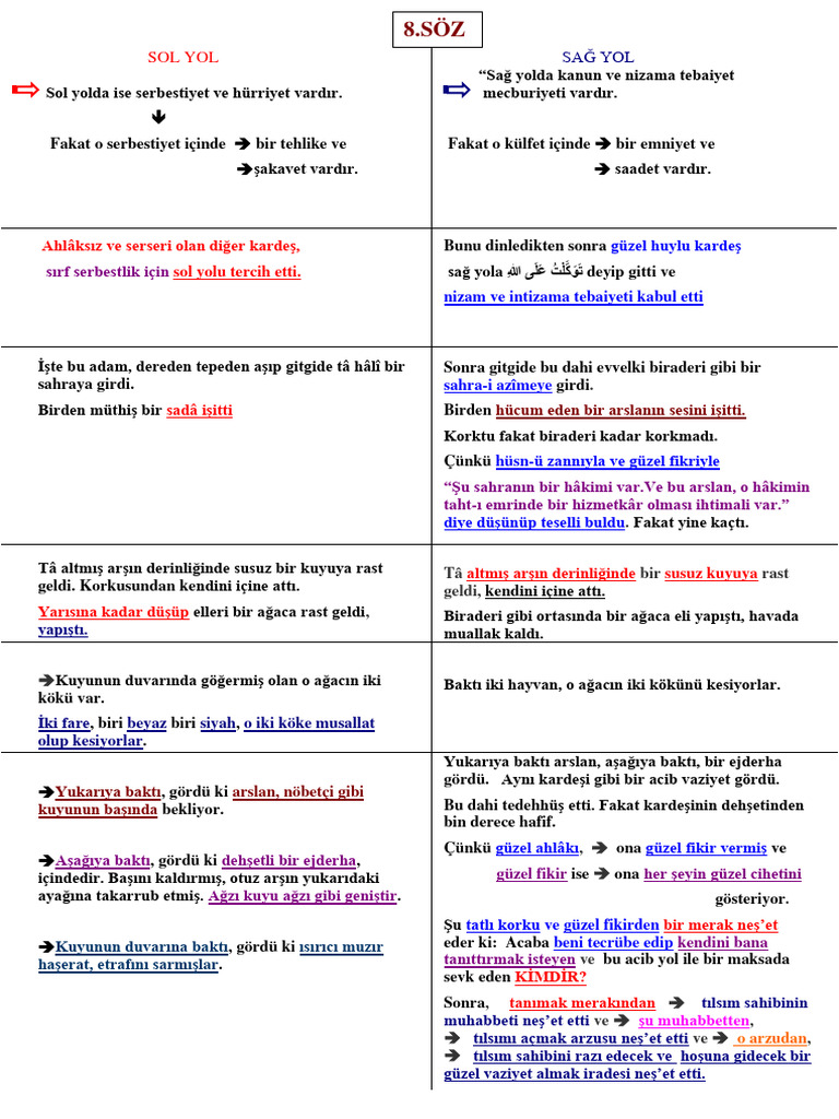 8 Soz Karsilastirma | PDF