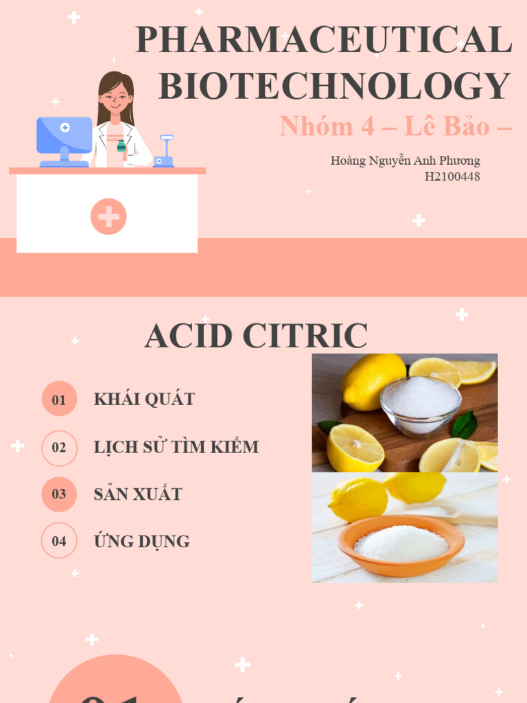 THUYẾT TRÌNH ACID CITRIC | PDF