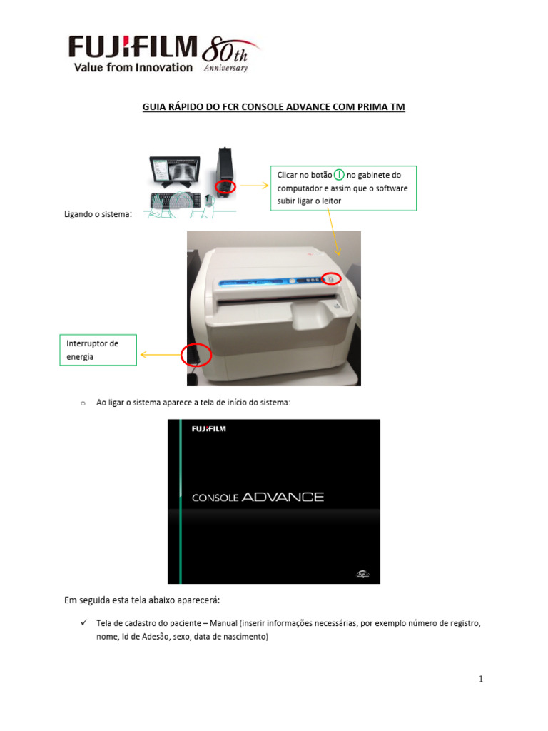 Microsoft Word - Guia FCR Console Advance - FCR Prima TM - 1 | PDF