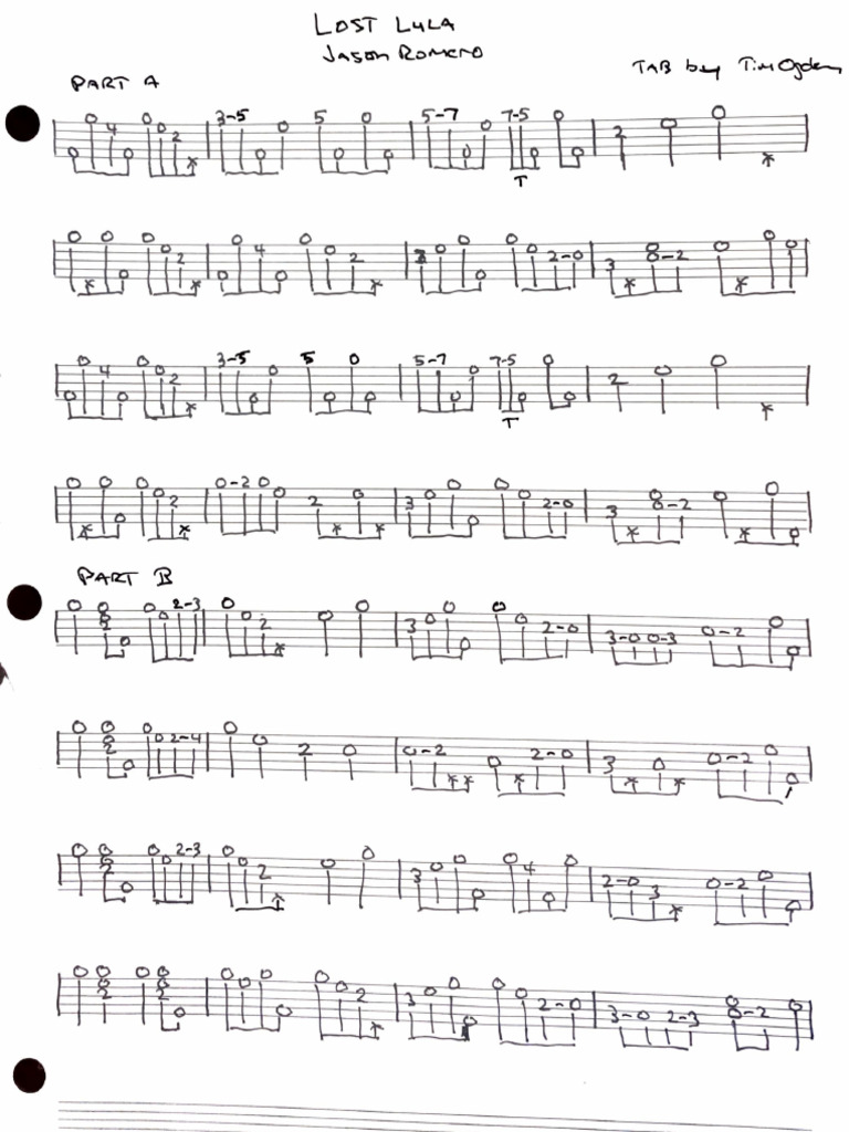Lost Lula Banjo Tab | PDF
