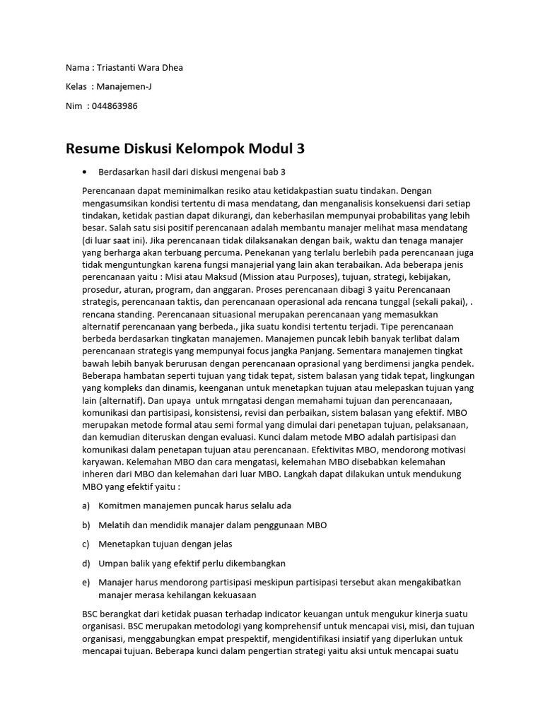 EKMA4116 Rangkuman Modul 3 | PDF