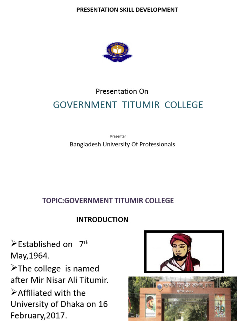 PSD - Presentation - Government Titumir College | PDF