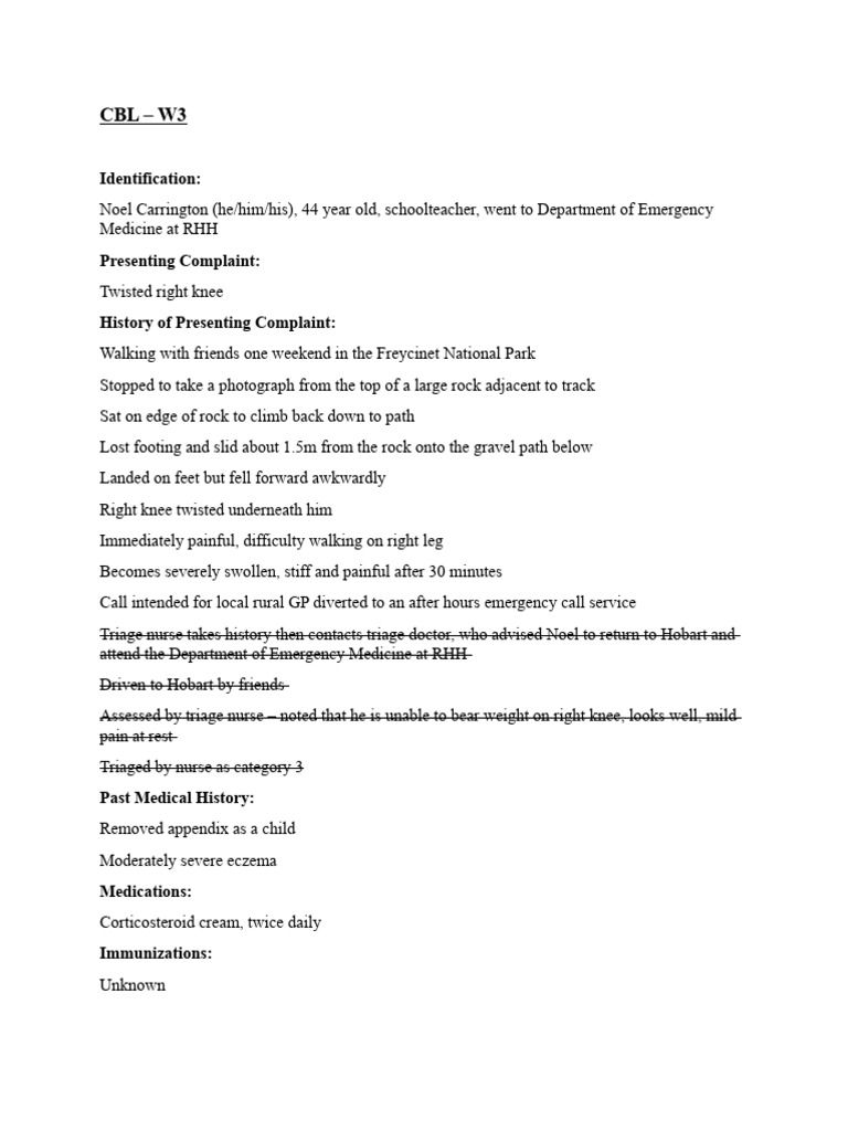 CBL W3 | PDF | Knee | Medicine