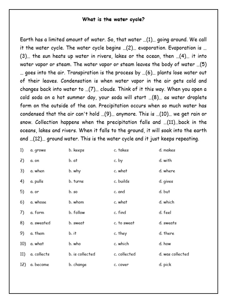 Cloze Test | PDF