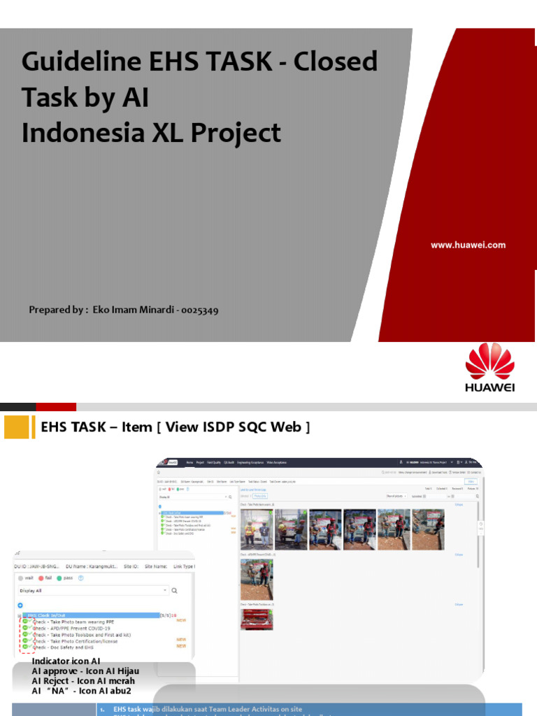Guideline EHS TASK - Closed Task by AI | PDF