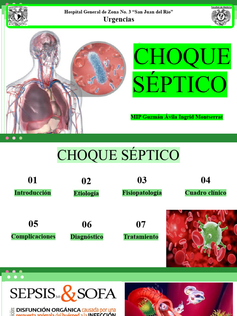 Choque Séptico. Guzmán Montserrat | PDF | Septicemia | Emergencias Médicas