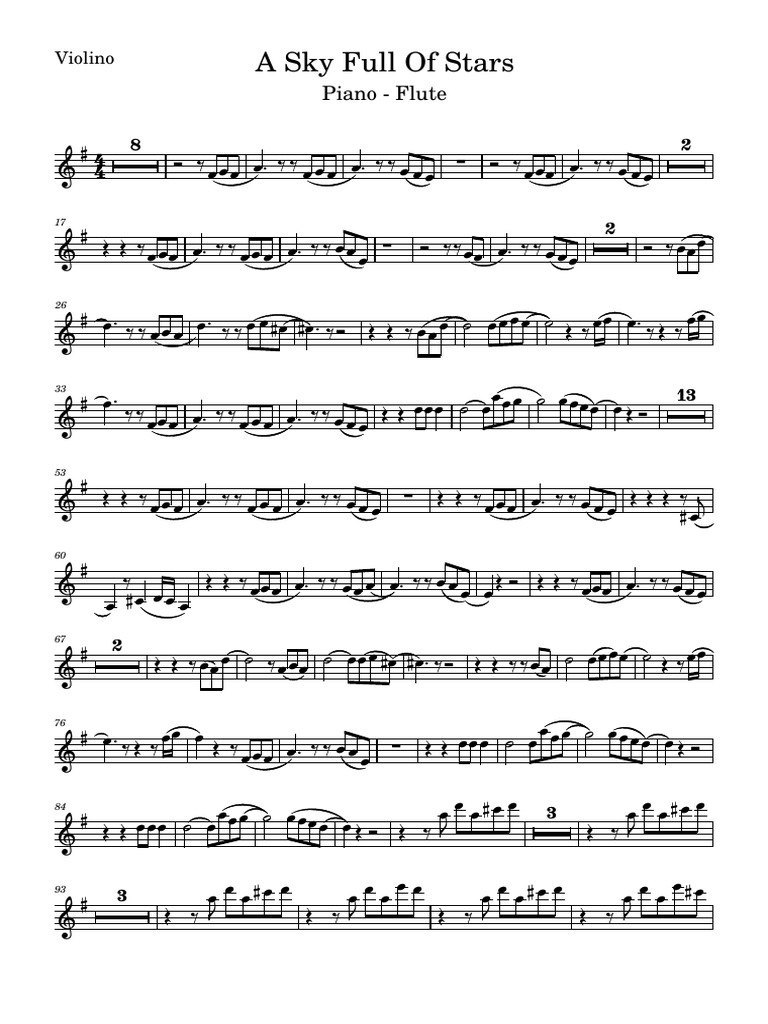 A Sky Full of Stars Sheet Music | PDF