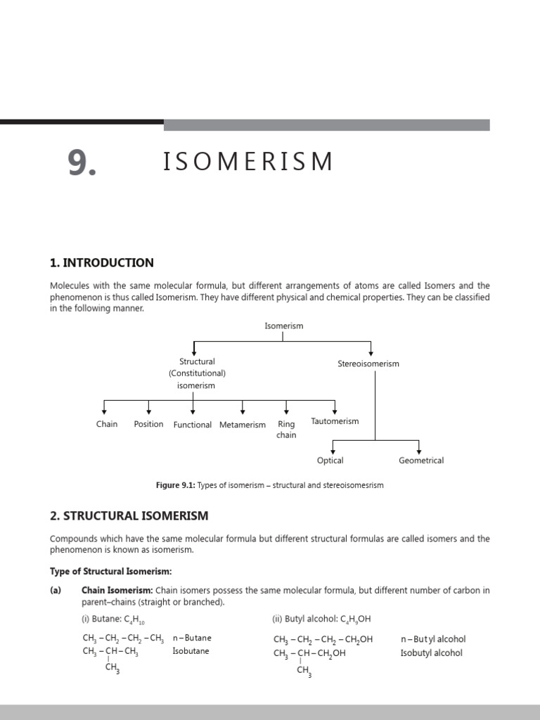 9.isomerism Theory | PDF | Isomer | Ketone