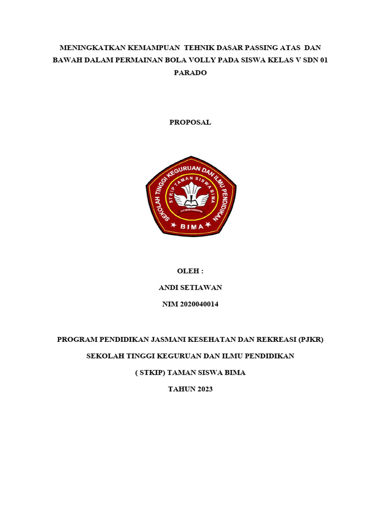 Contoh Proposal PJKR | PDF | Pengembangan Diri