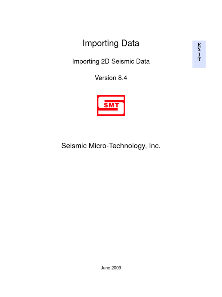 5.2D Seismic Data Importing | PDF