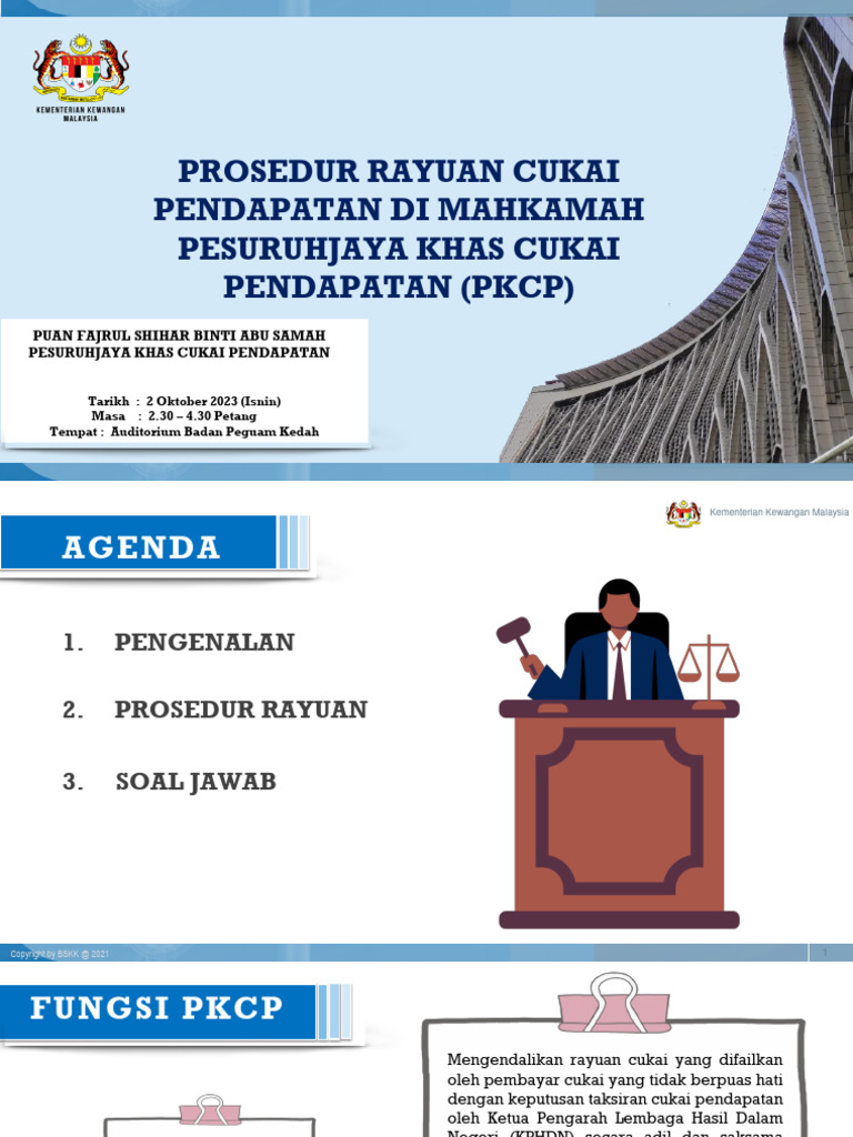 Pr0sedur Rayuan Cukai Pendapatan Di Mahkamah PKCP | PDF