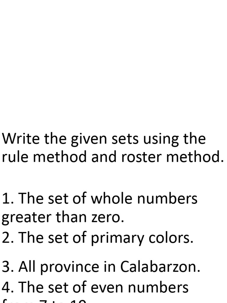 Universal Set | PDF | Teaching Methods & Materials
