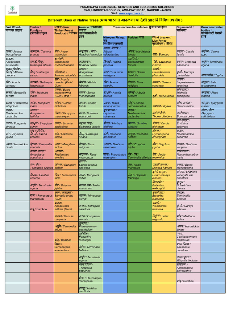 Tree List For Beejotsav2 | PDF