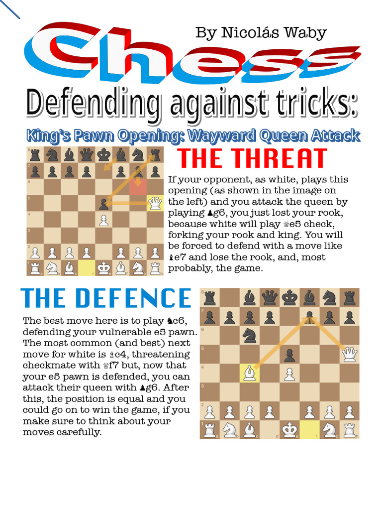 DEFENCE - King's Pawn Opening-Wayward Queen Attack. | PDF