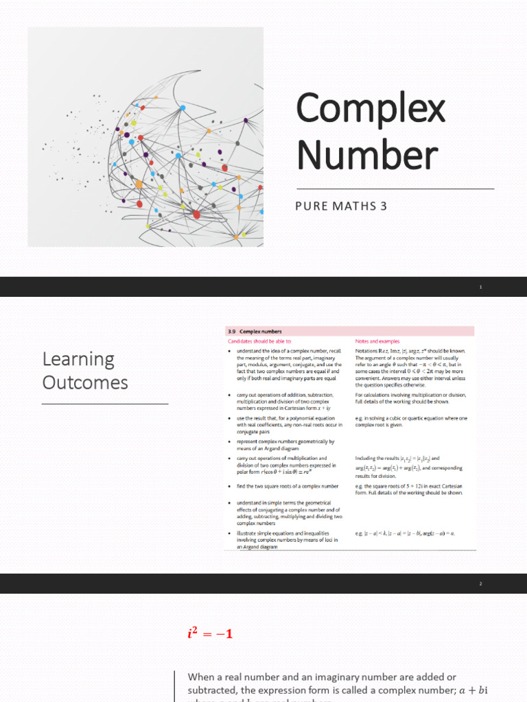 P3 Complex Number | PDF | Complex Number | Numbers