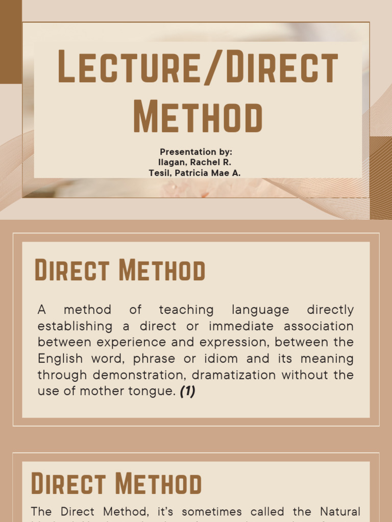 Group 7-Direct Method | PDF | Second Language | Vocabulary