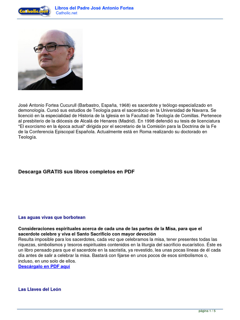 Libros Del Padre Jos Antonio Fortea | PDF