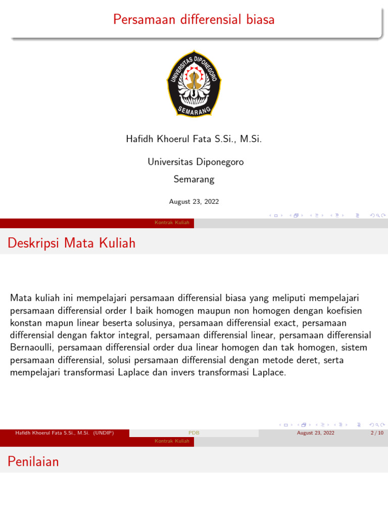 Differential Eq Pert 1 | PDF