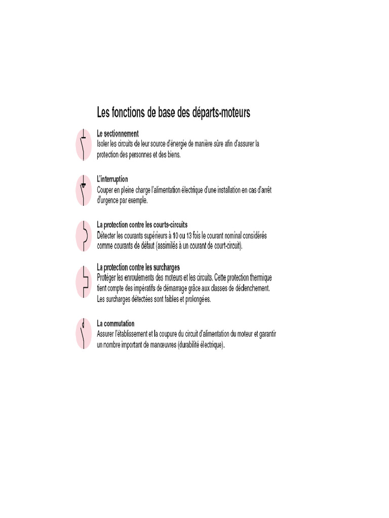 Fonctions Base Departs Moteur | PDF