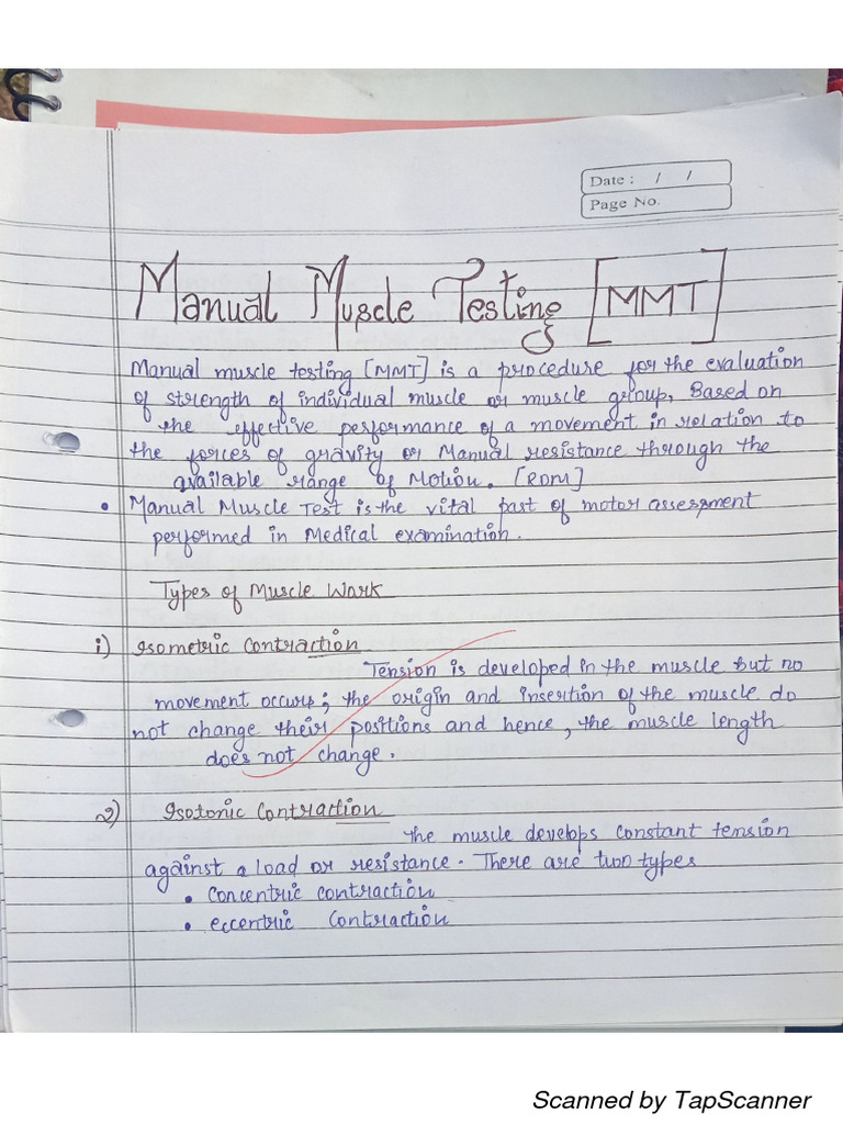 MMT Introduction+Upper Limb | PDF