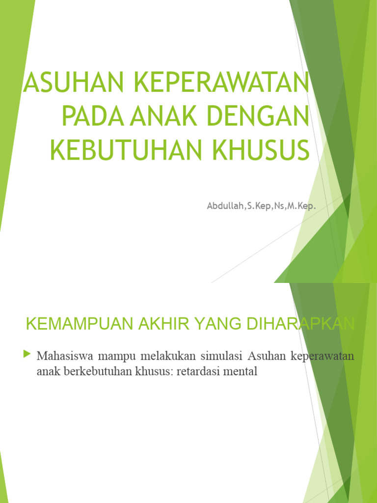 Askep Anak Kebutuhan Khusus Dengan Tunagrahita - FIX | PDF