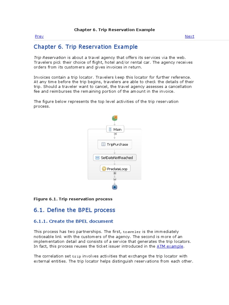 Chapter 6. Trip Reservation Example: Prev Next | Download Free PDF ...
