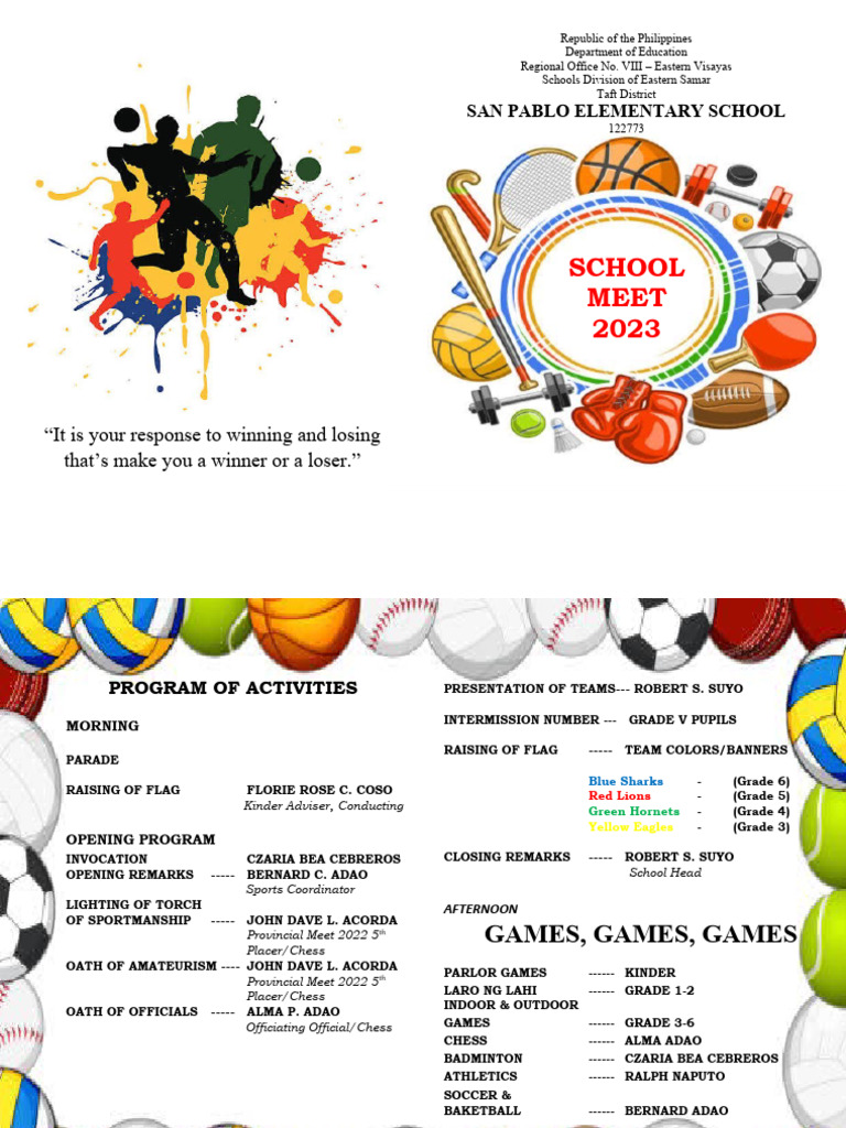 School Intrams 2023 | PDF | National Symbols | Symbols