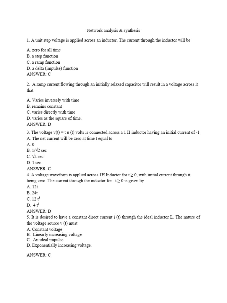 Network Synthesis Model Exit | PDF | Electrical Network | Capacitor