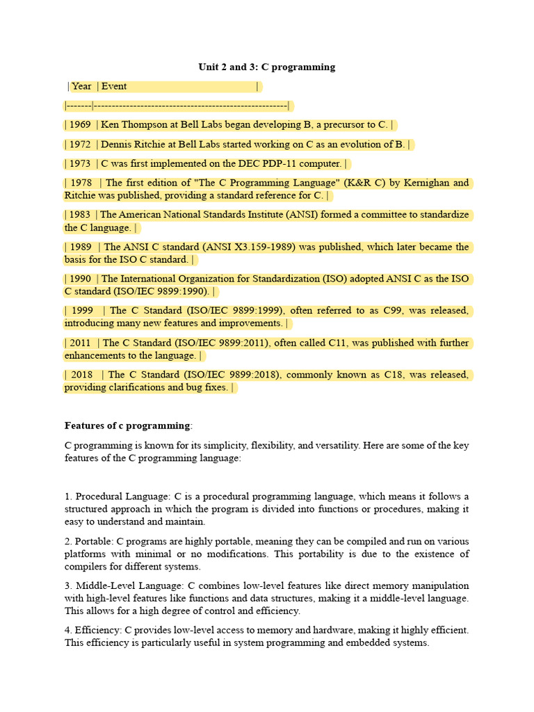 C Programming Unit 2 And 3 Pdf Scope Computer Science Pointer Computer Programming 