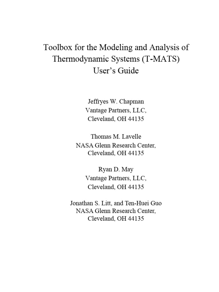 TMATS User Guide Updated | PDF | Matlab | Simulation