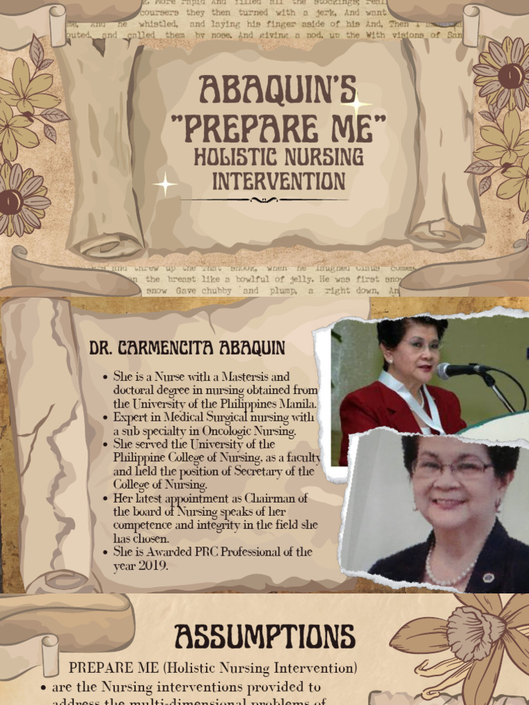 ABAQUINS PREPARE ME Holistic Nursing Interventions | PDF | Nursing ...