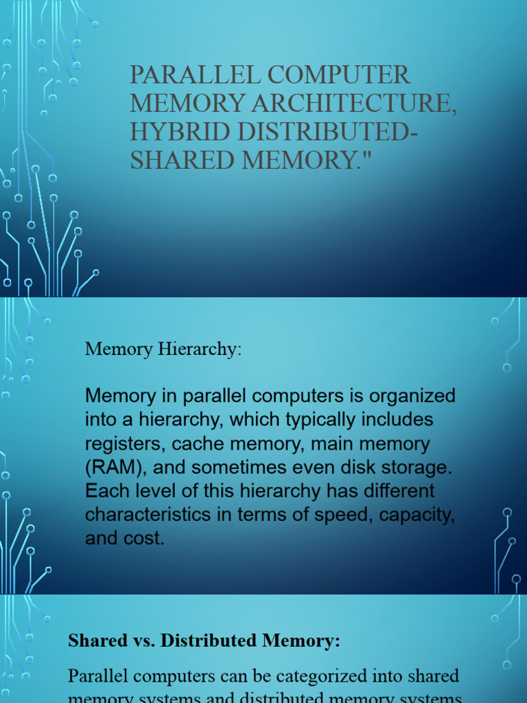 PARALLEL COMPUTER MEMORY ARCHITECTURE Hybrid Distributed Shared Memory ... PARALLEL COMPUTER MEMORY ARCHITECTURE Hybrid Distributed Shared Memory ...