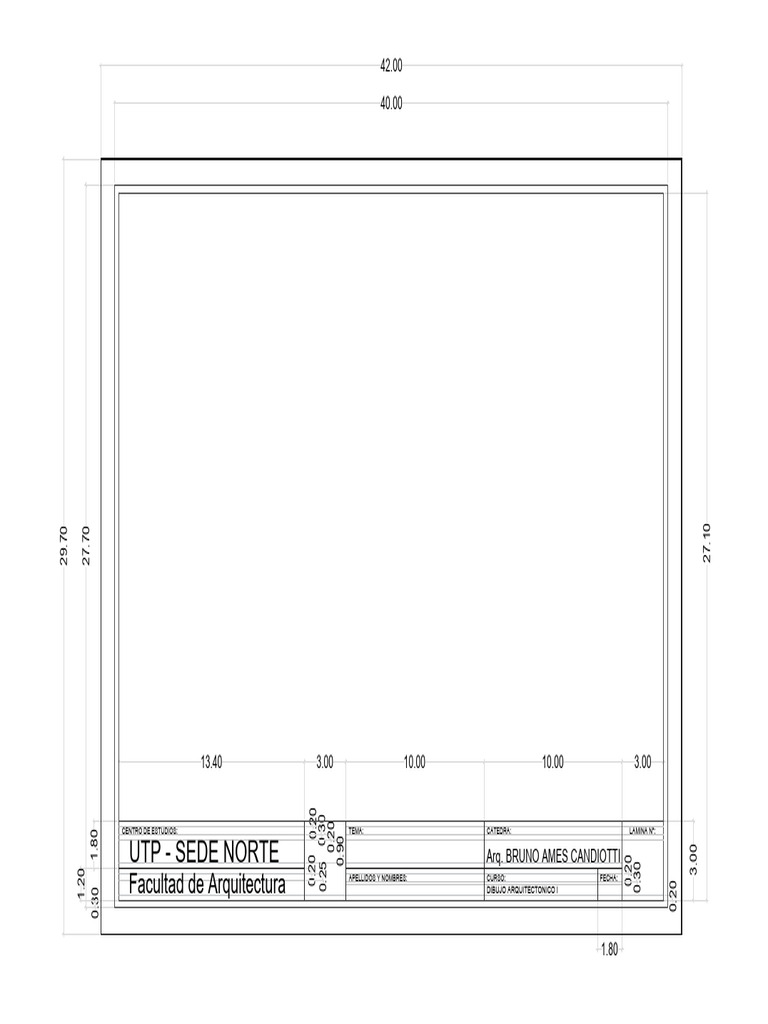 UTP-Dibujo Arq 1 - Membrete | PDF