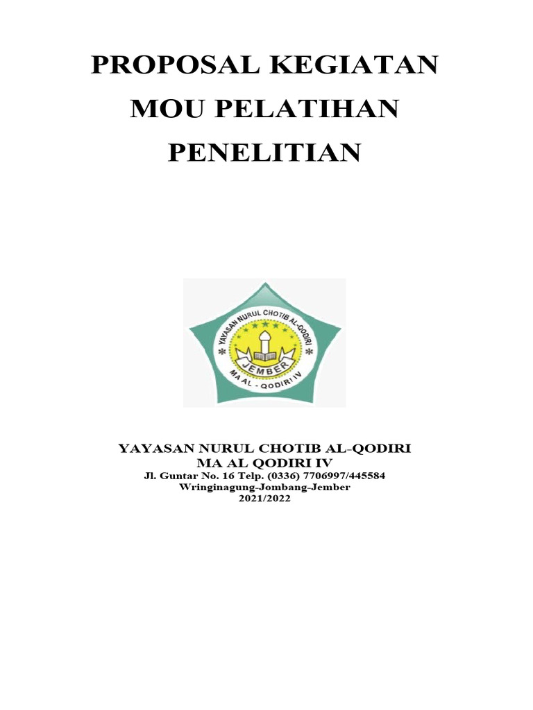 Kerjasama BLK Jember dan MA Al Qodiri IV | PDF