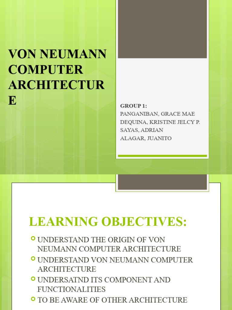 Overview of Von Neumann Architecture | PDF | Computers