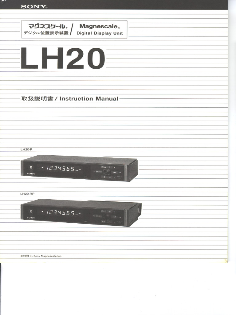 LH20 1989 2-996-795-01 e | PDF